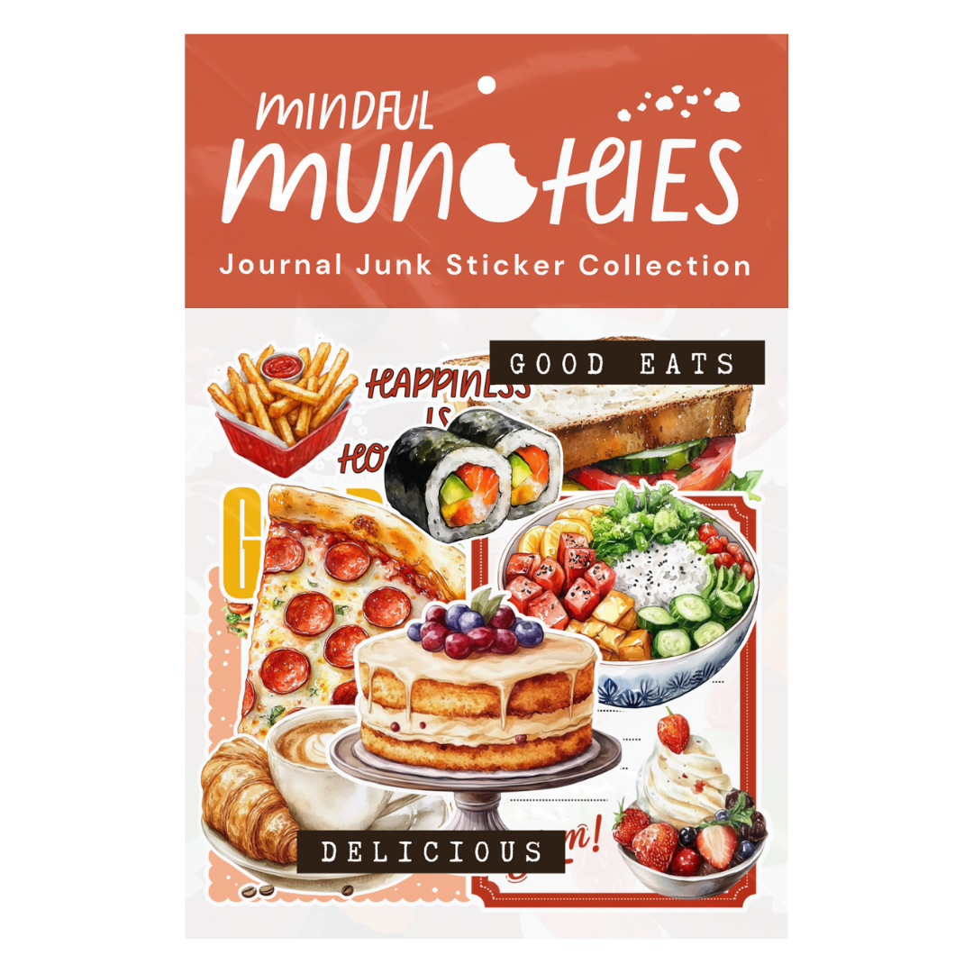 Mindful Munchies Sticker Collection of 50 By Journal Junk – DG Journals